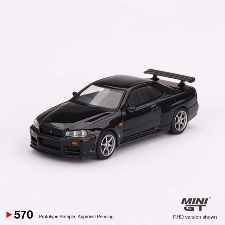 MINI GT Nissan Skyline GT-R (R34) V-Spec Black Perl - MINIATURE TOY SHOP