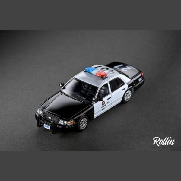 (Pre-Order) Ford Crown Victoria Police Car Black-White LAPD By Rollin ...