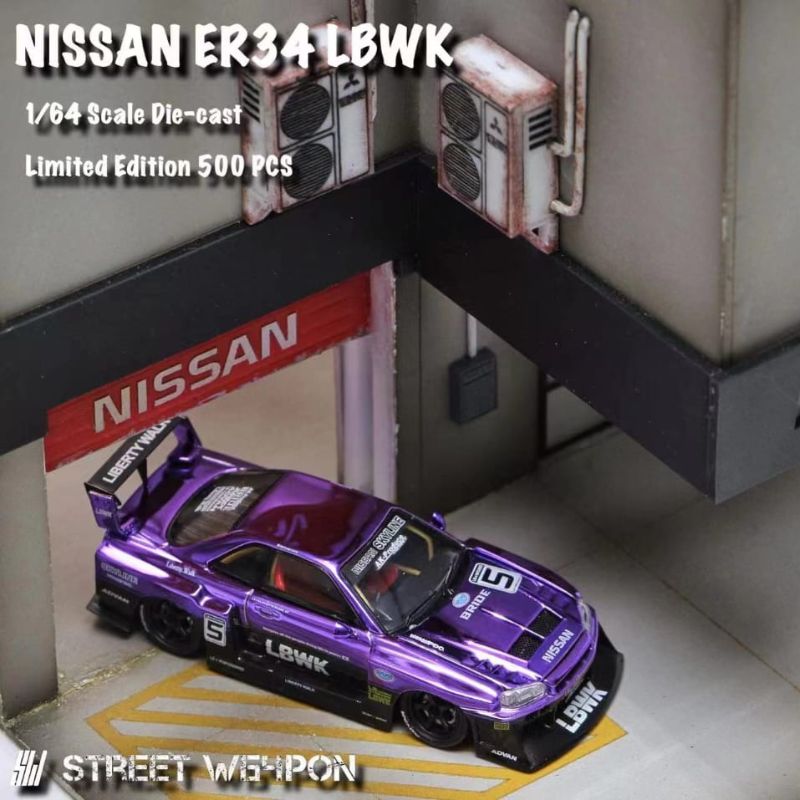 (Pre-Order) Skyline GT-R R34 LB Super Silhouette ER34 Chrome Purple #5 ...