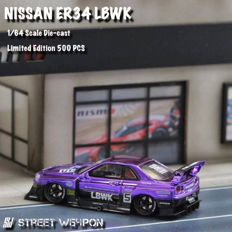 (Pre-Order) Skyline GT-R R34 LB Super Silhouette ER34 Chrome Purple #5 ...