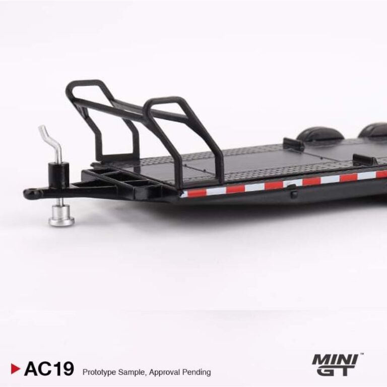 MINI GT Car Hauler Trailer Type B Black - MINIATURE TOY SHOP