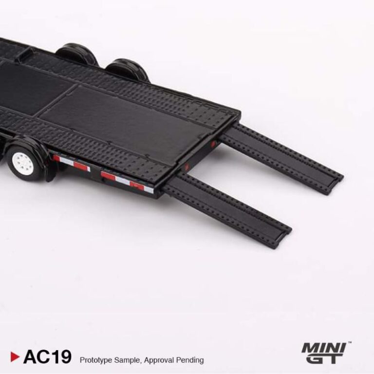 MINI GT Car Hauler Trailer Type B Black - MINIATURE TOY SHOP