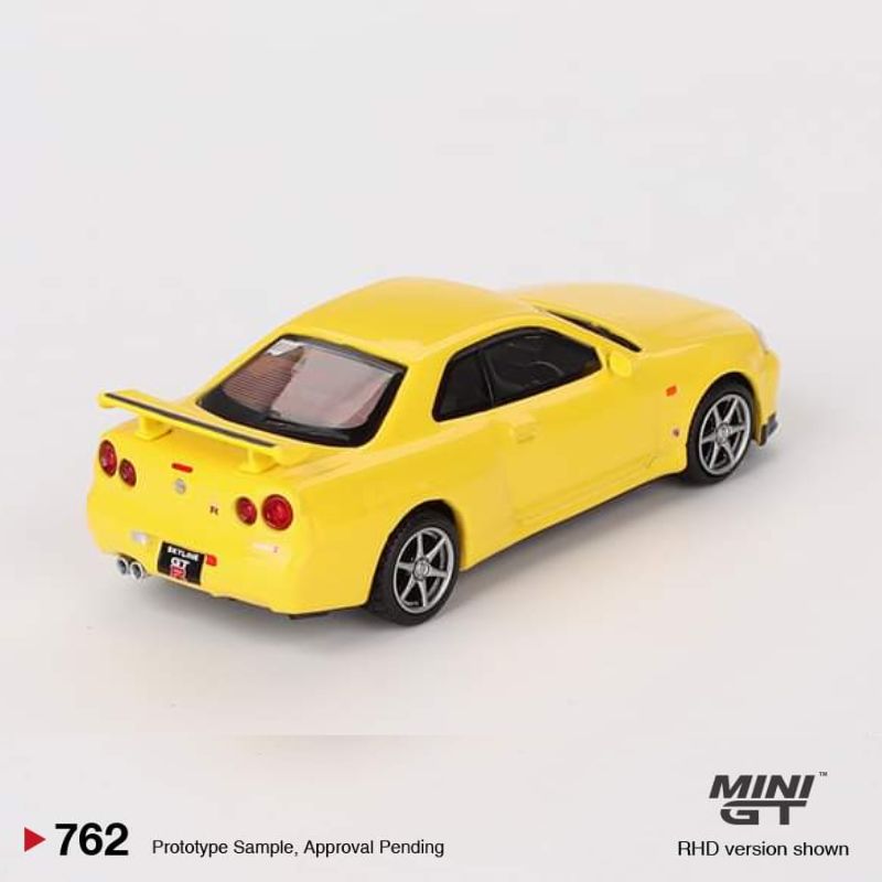 MINI GT Nissan Skyline GT-R (R34) V-Spec Lightning Yellow - MINIATURE ...