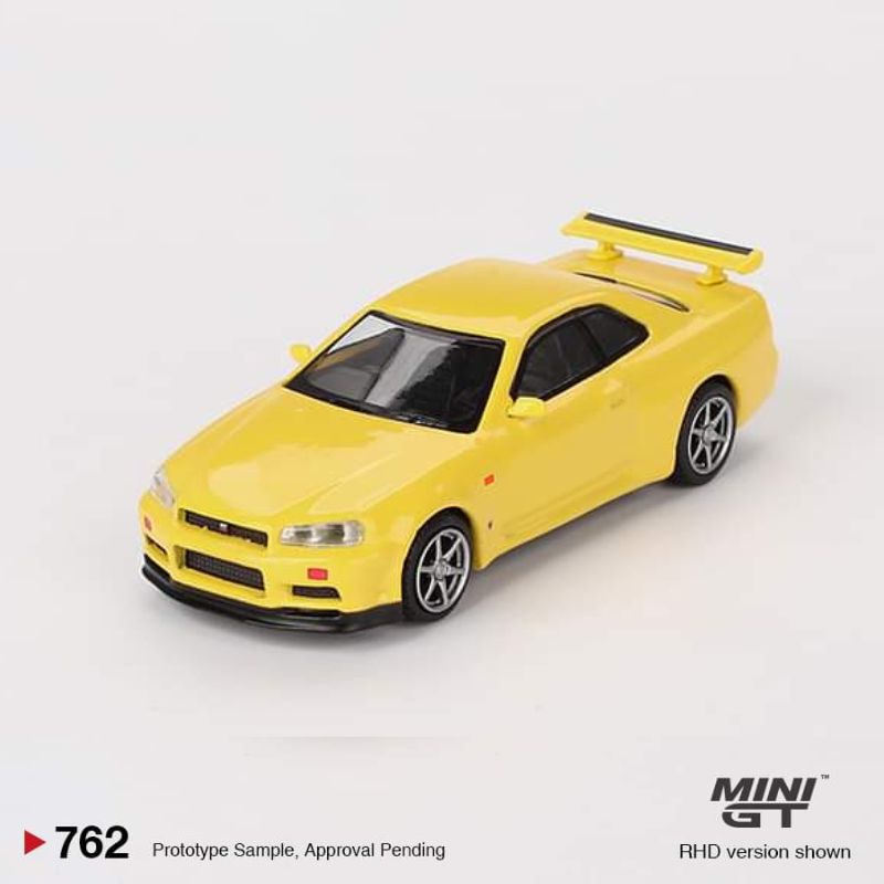 MINI GT Nissan Skyline GT-R (R34) V-Spec Lightning Yellow - MINIATURE ...