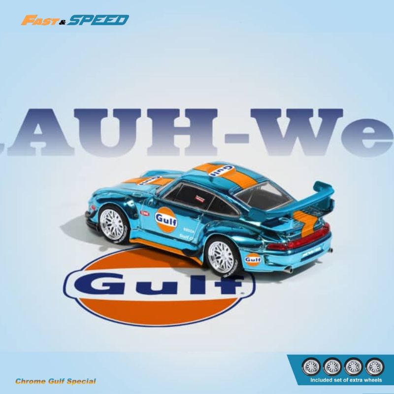 Fast Speed RWB 993 GT Wing Chrome Gulf Livery - MINIATURE TOY SHOP