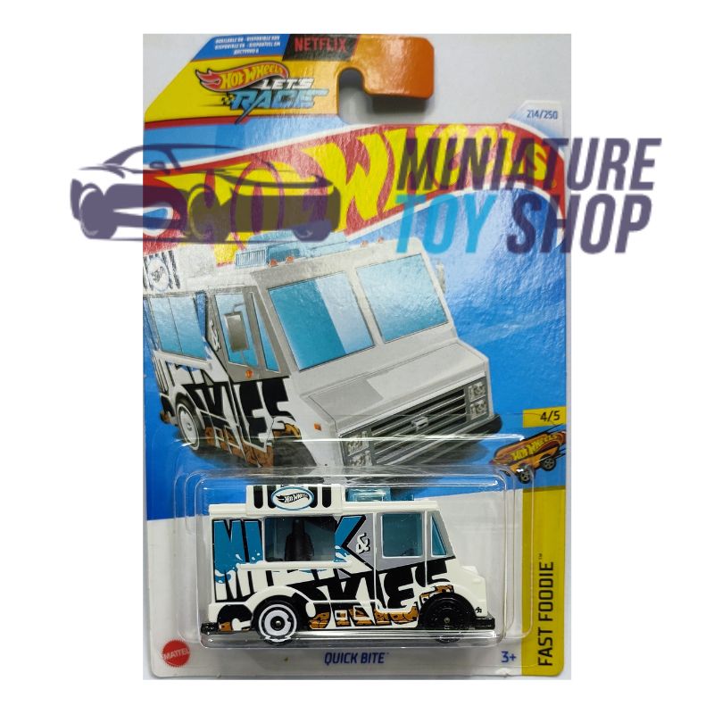 Hot Wheels 2024 Mainline Quick Bite White - MINIATURE TOY SHOP
