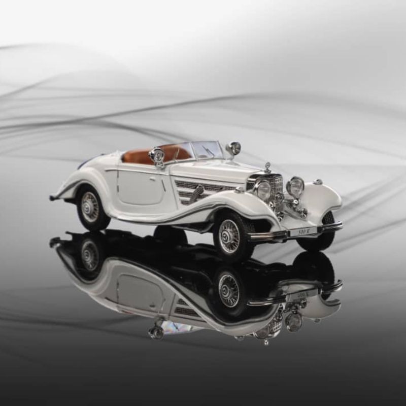 Liberty64 Mercedes Benz 500K (W29) Convertible White - MINIATURE TOY SHOP