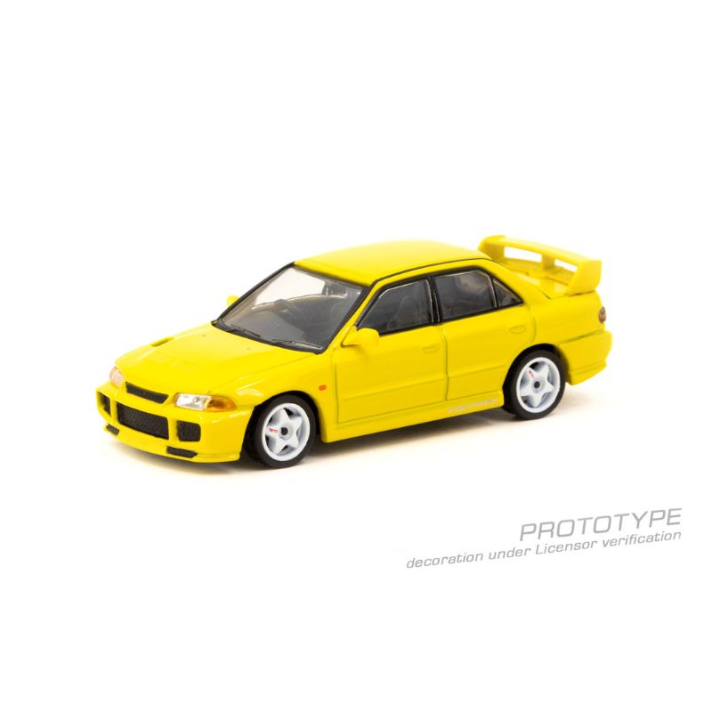 Tarmac Works Mitsubishi Lancer GSR Evolution III Yellow with Cards ...