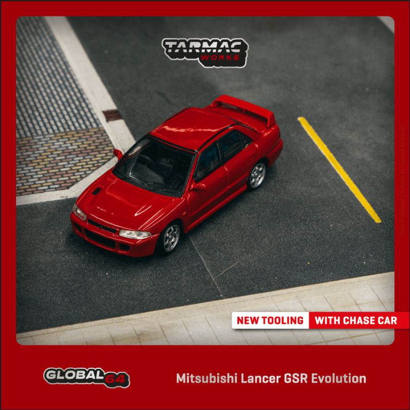 (Pre-Order) Tarmac Works Mitsubishi Lancer GSR Evolution Red ...