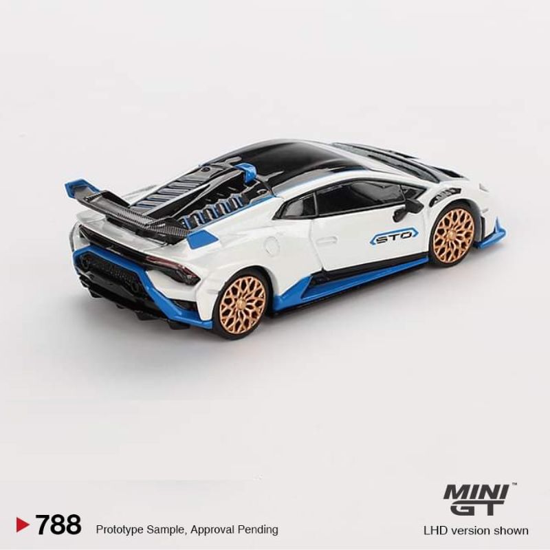 MINI GT Lamborghini Huracan STO Bianco Asopo - MINIATURE TOY SHOP