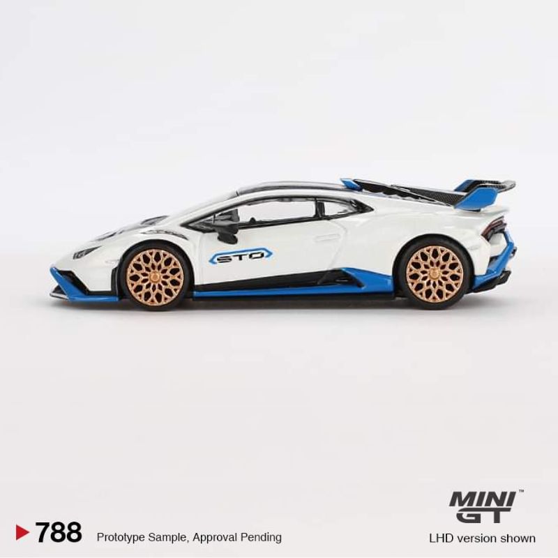MINI GT Lamborghini Huracan STO Bianco Asopo - MINIATURE TOY SHOP