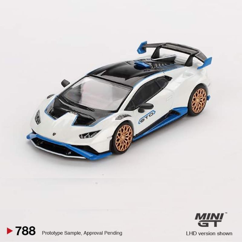 MINI GT Lamborghini Huracan STO Bianco Asopo - MINIATURE TOY SHOP
