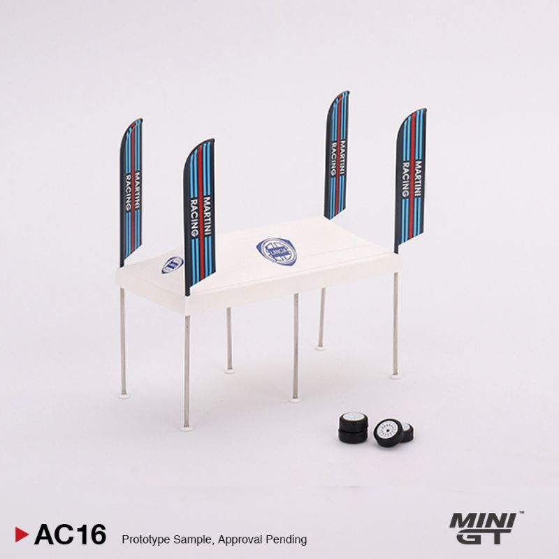 MINI GT Paddock Service Tent Set - Martini Racing - MINIATURE TOY SHOP