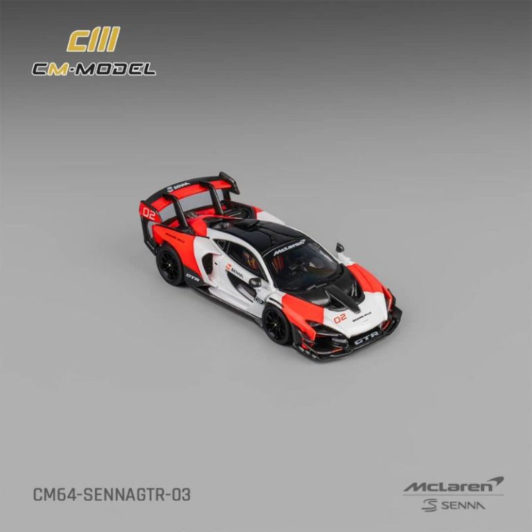 CM Model McLaren Senna GTR White Red - MINIATURE TOY SHOP