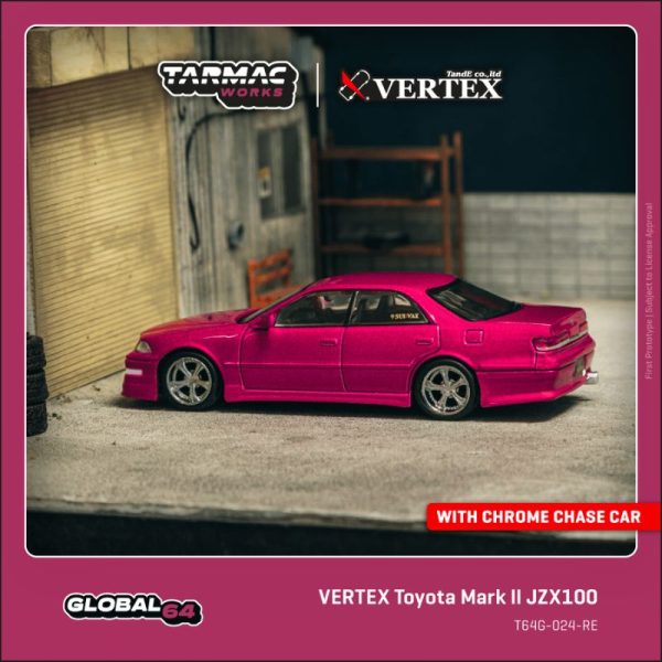 Tarmac Works VERTEX Toyota Mark II JZX100 Red Metallic - MINIATURE TOY SHOP